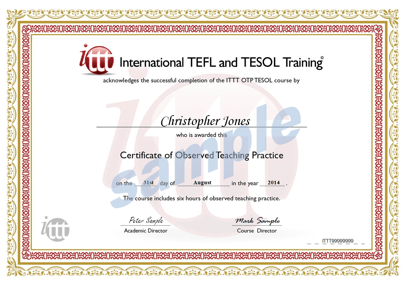 Observed Teaching Practice 30-hour TEFL Certificate Sample | ️ ️ ️ ITTT